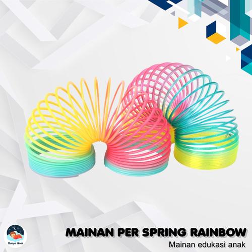 Jual Mainan edukasi anak per spiral pegas pelangi slinky kreatif ...