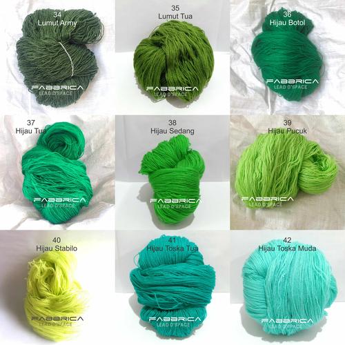 Jual BENANG RUGS WOOL KILOAN WOL RAJUT SULAM SIET YARN HIJAU LUMUT ...