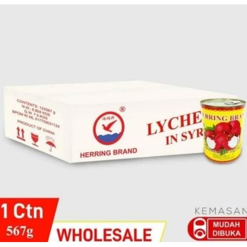 Jual Leci Kaleng / Lychee in syrup Herring 1 Karton isi 12 kaleng ...