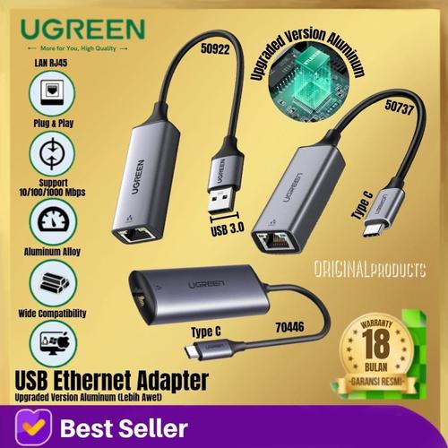Jual Ugreen Gigabit type C to Lan KE RJ45 Ethernet 1000mbps Network ...