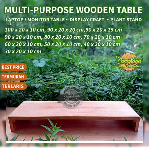 Jual Meja monitor table kayu 90x20 cm stand monitor komputer meja ...