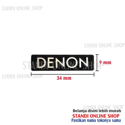 Jual Emblem Aluminium Sticker Decals 3D Logo Denon Audio Speaker - Kab ...