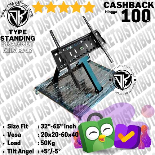 Promo bracket Breket Braket tv Floor,Meeting Room Roda 32-65 inch ...