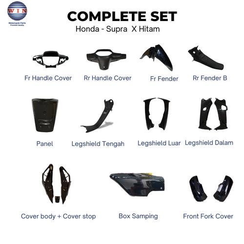 Jual COMPLETE SET BODY SUPRA X HITAM / LENGKAP BODY HALUS DAN KASAR ...