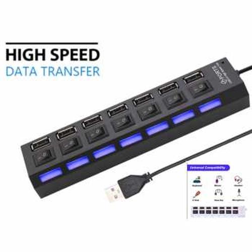Jual USB Swich Hub Alat Penghubung Perangkat PC Komputer 7 Port ON OFF ...