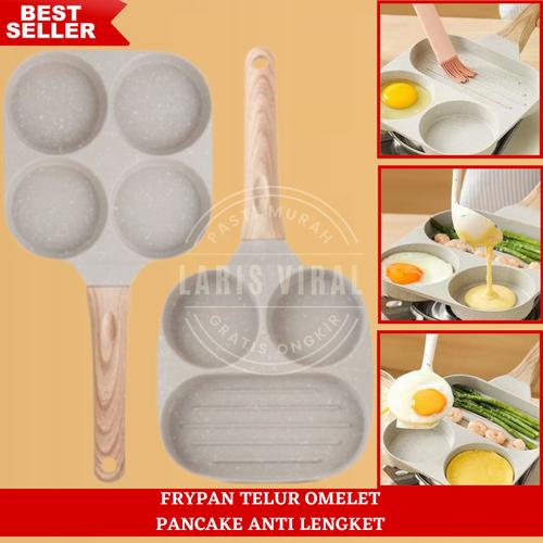 Jual fry Pan 3 Hole Anti lengket Teflon lubang Telur Tamgoyaki Omellate ...