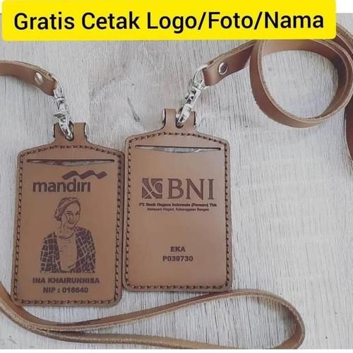 Jual [READY STOCK] NAME TAG KULIT CUSTOM FOTO LOGO DAN NAMA, ID CARD ...