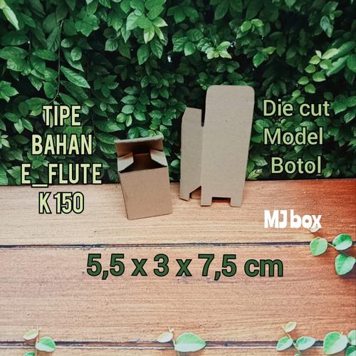 Jual Kardus uk 5,5x3x7,5 cm. box currageted DIE CUT untuk packing botol ...