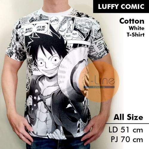 Jual KAOS LUFFY KOMIK KAOS DISTRO PRIA KARTUN ONE PIECE LUFFY COMIC ...
