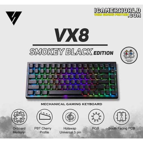 Jual Vortex Series VX8 Smokey RGB Hotswap Mechanical Gaming Keyboard ...