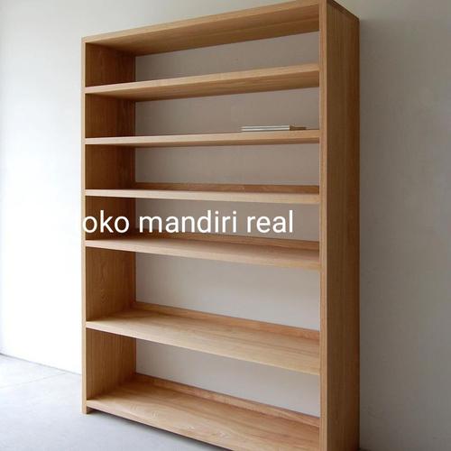 Jual rak buku kantor full kayu /rak file kantor /rak kayu serbaguna ...