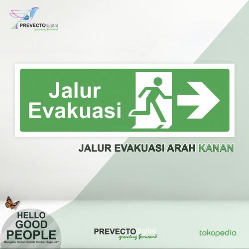 Jual Safety Sign Emergency Rambu K3 Jalur Arah Evakuasi Arah Kanan - Jakarta Barat - prevecto ...