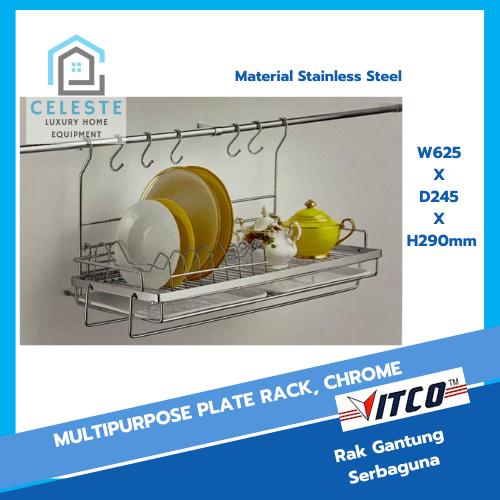 Jual VITCO Multipurpose Plate Rack / Rak Piring Gelas Teko Serbaguna ...