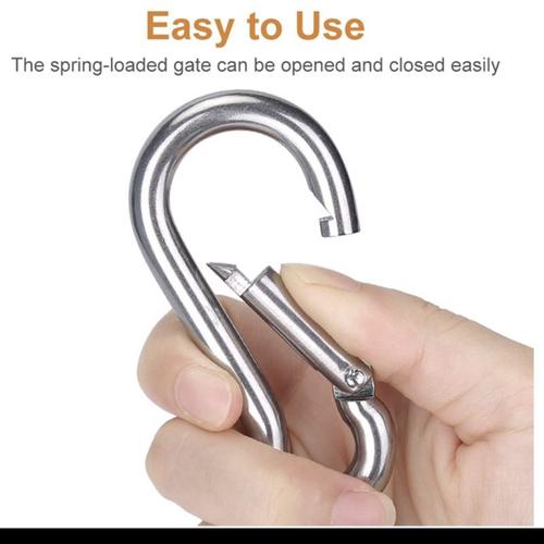 Jual Karabiner 8cm Snap Hook Screw Lock Carabiner Galvanise steel ...
