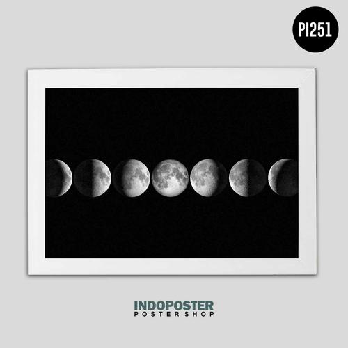 Jual Poster Aesthetic Phases of the Moon Fase Bulan Lunar Eclipse ...