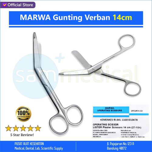 Jual MARWA Gunting Verband / Gunting Perban 14cm - Kota Bandung - SAM ...