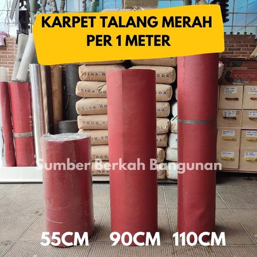 Jual Karpet talang merah hitam lebar 50 cm/90 cm/110 cm harga per meter ...
