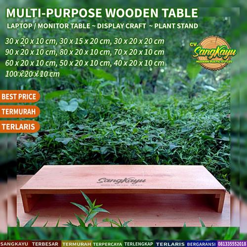 Jual Meja laptop table monitor kayu 30x20 cm mini table craft table ...