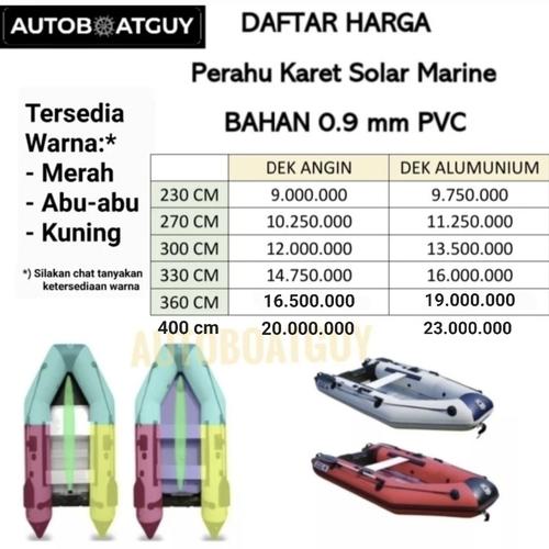 Jual Perahu Karet Boat Mancing SOLAR MARINE Transom Lantai Angin ...