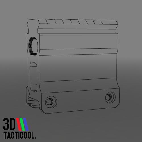 Jual 3D Tacticool Sturdy 2" Dual Pic Rail Riser 3D Print - study custom ...
