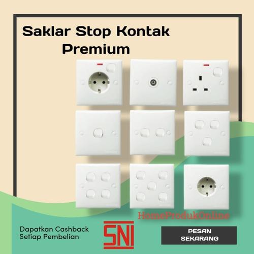 Promo Saklar Stop Kontak Lampu Listrik Socket TV AC Tempel Dinding ...