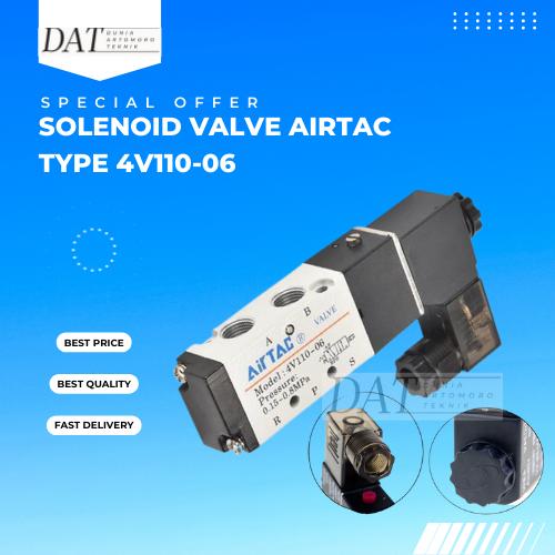 Jual 4v110-06 Solenoid Valve Airtac 4v 110-06 Selenoid Valve Type 4v 110 06 - Ac 220 - Jakarta ...