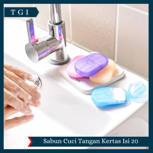 Jual TGI - [ ISI 20 LEMBAR ] SABUN KERTAS ISI 20 SABUN CUCI TANGAN MINI ...