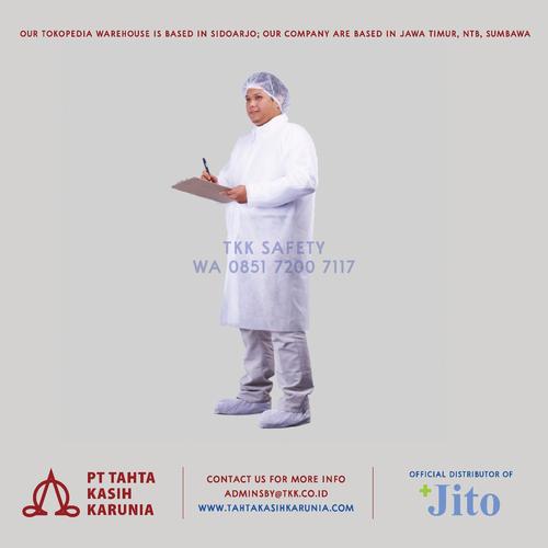 Jual JITO Coat Kancing Jas Lab Disposable Spunbond - Putih, L - Kab ...