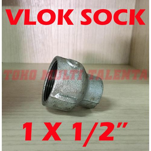 Jual Vlok Sock 1 x 1/2 inch Galvanis / Reducer Sok 1x1/2" Besi - Kota ...