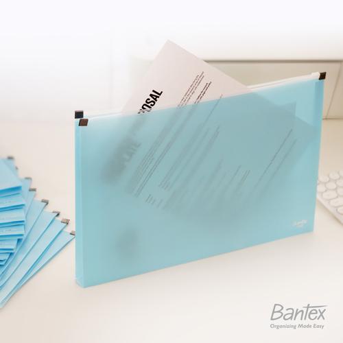 Promo Bantex Zipper Document Map Plastik Folder F4 Folio Sky Blue 3222 ...