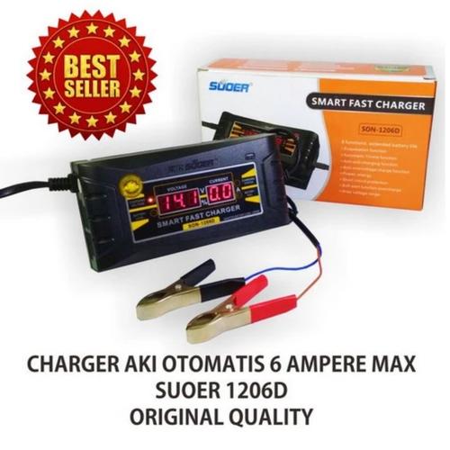 Jual Fast Charger Aki 12V 6A SUOER Otomatis cas aki accu Fast Motor ...