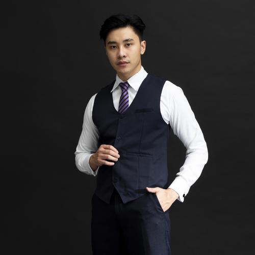 Jual Houseofcuff Vest / Rompi Formal Biru Navy waistcoat wedding tuxedo ...