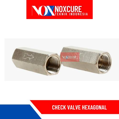 Jual Check valve one way valve no return valve hexagonal - 1/8 ...