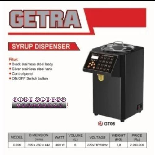 Promo GETRA GT06 SYRUP DISPENSER STAINLESS SIRUP DISPENSER GT-06 Cicil ...