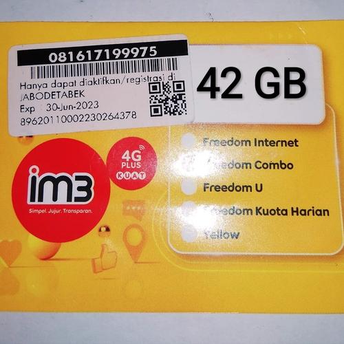 Jual Kartu Perdana Internet Indosat 42 gb Murah - Kab. Bekasi - rio ...