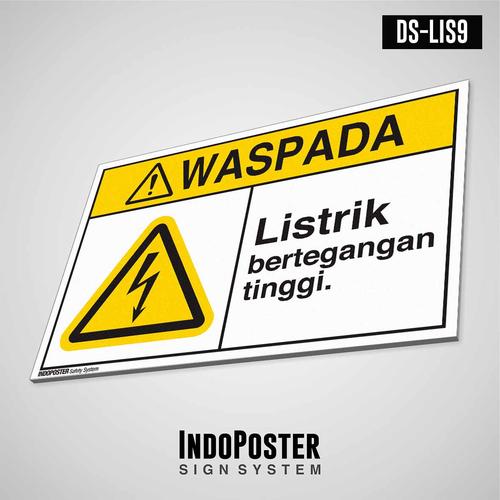 Jual Stiker Safety Sign K3 PVC ANSI Waspada Listrik Tegangan Tinggi ...