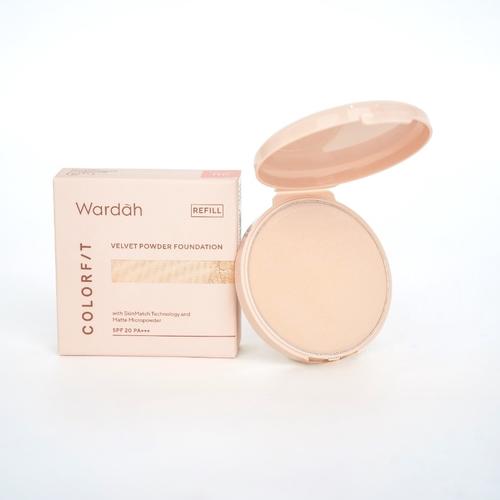 Jual Wardah Colorfit Velvet Powder Foundation Refill 11 g - 32N Neutral ...