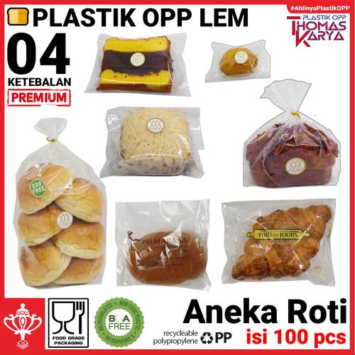 Promo 14x16 cm Plastik OPP TEBAL (LEM) | Plastik Roti Manis / Roti ...