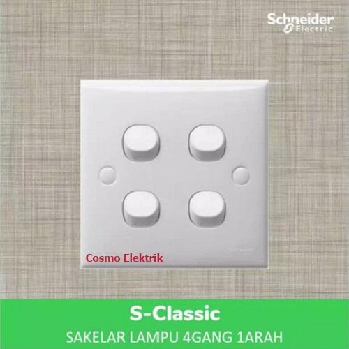 Jual Saklar Isi 4 Clipsal S-Classic 4 Gang 1 Arah E34 _1_2AR Schneider ...