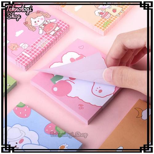 Jual Sticky Notes Memopad Desain karakter Esthetic Cute (80 lembar ...