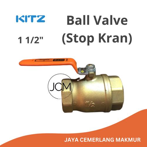 Jual Ball Valve Kitz 1 1/2" Kitz Brass Screw Stop Kran Kuningan Drat ASLI - Jakarta Pusat - Jaya ...