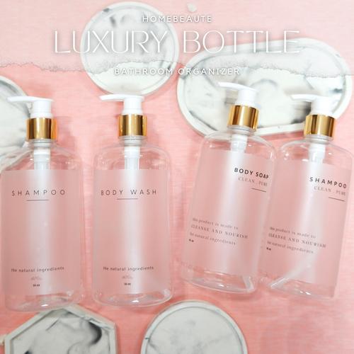 Jual botol aesthetic / botol pump 500 ml / botol refill pump - glowy ...