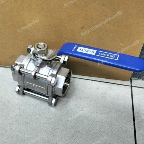 Jual Ball Valve 3pc Drat 2"Inch Stainless Steel 316 SS316 Sankyo - Jakarta Barat - Asia ...