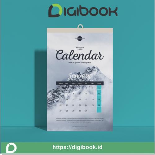 Jual Cetak Kalender Dinding 2023 isi 6 lembar Art Paper Jilid Klem Seng ...