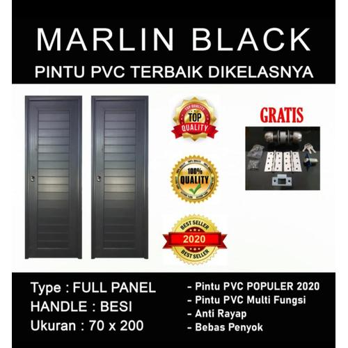 Jual MARLIN PINTU PVC 70X200 FULL PANEL BLACK - Kota Tangerang Selatan ...