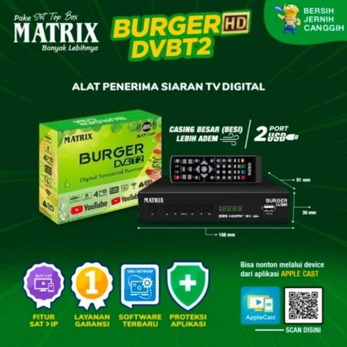 Jual Receiver Digital TV Matrix Apple HD Hijau | DVBT2 set top box STB ...