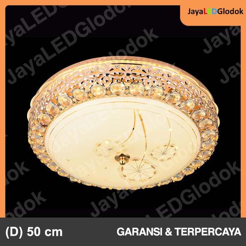 Jual Lampu Plafon Ruang Tamu Klasik Minimalis Kamar Bulat Kaca Bunga ...