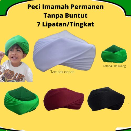 Jual PECI SORBAN IMAMAH PERMANEN PANJANG 5 METER TANPA BUNTUT - Putih ...