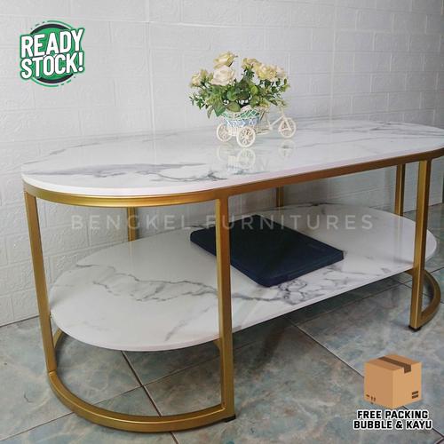 Jual Meja Ruang Tamu Minimalis HPL Desain Modern Bahan Multiplek dan ...