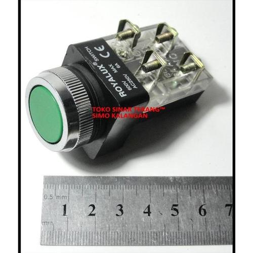 Jual Tombol Push On Hijau Saklar Pencet Box Panel Listrik Switch Button ...